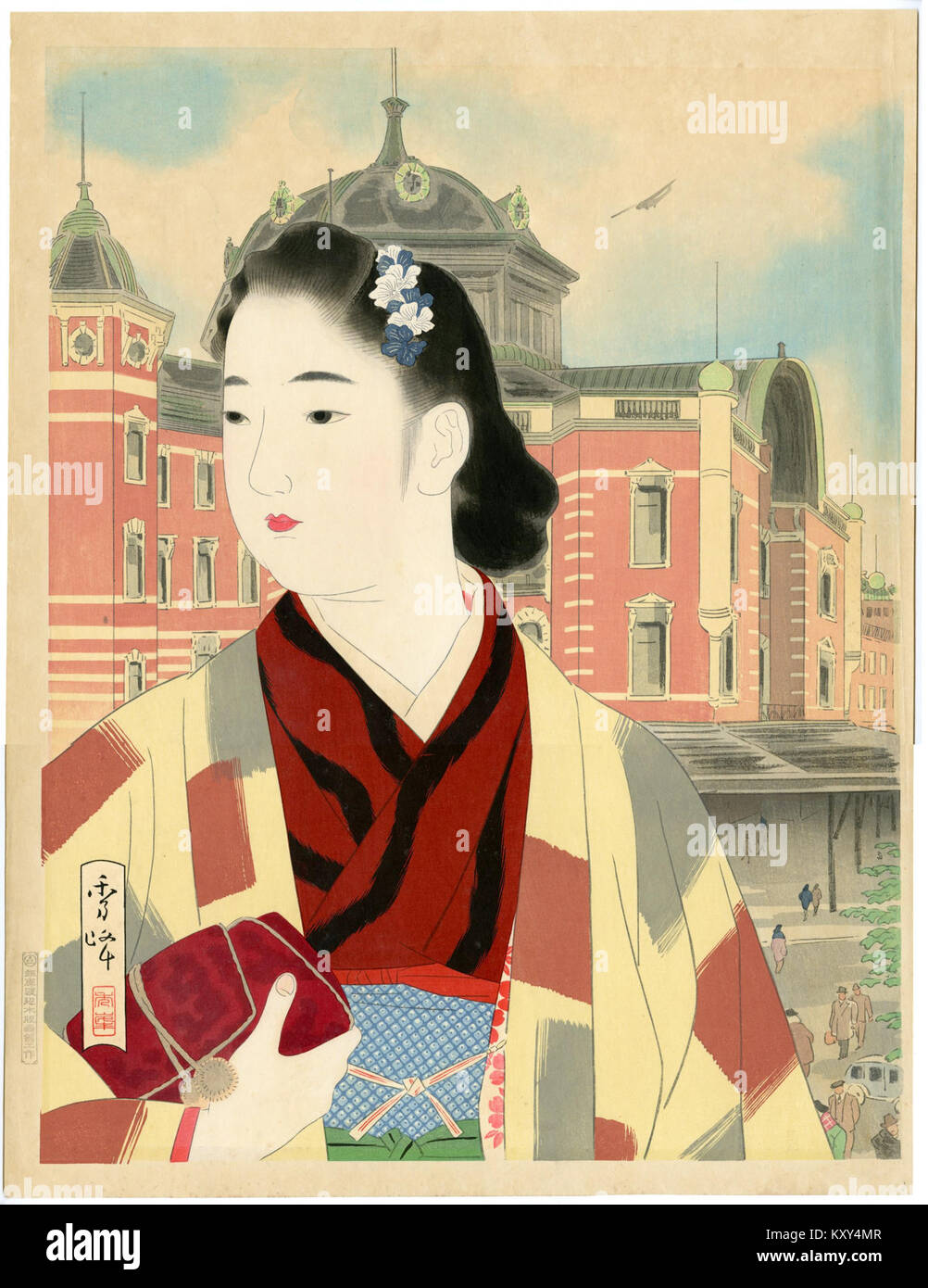 Genzai no Tokyo-eki by Japanese artist Yamakawa Shuho depicts Tokyo ...