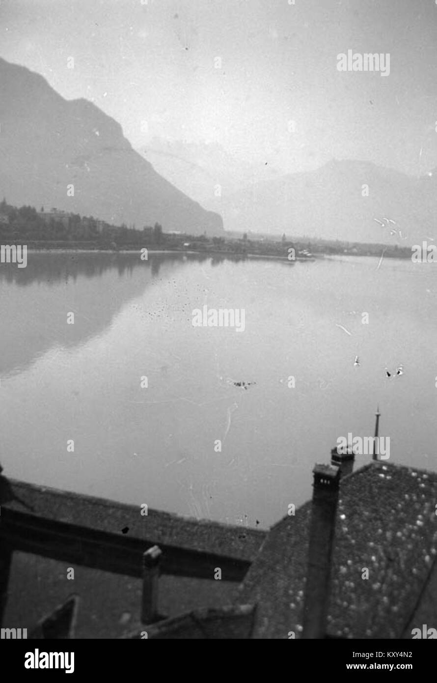 This historical photograph of Geneva captures the city's iconic ...