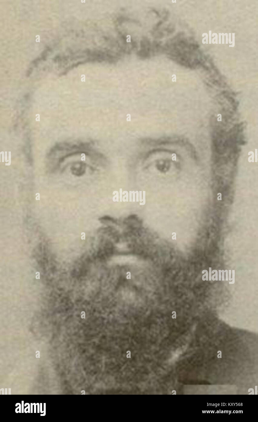 A portrait and description of Georges Darien, a French writer and ...