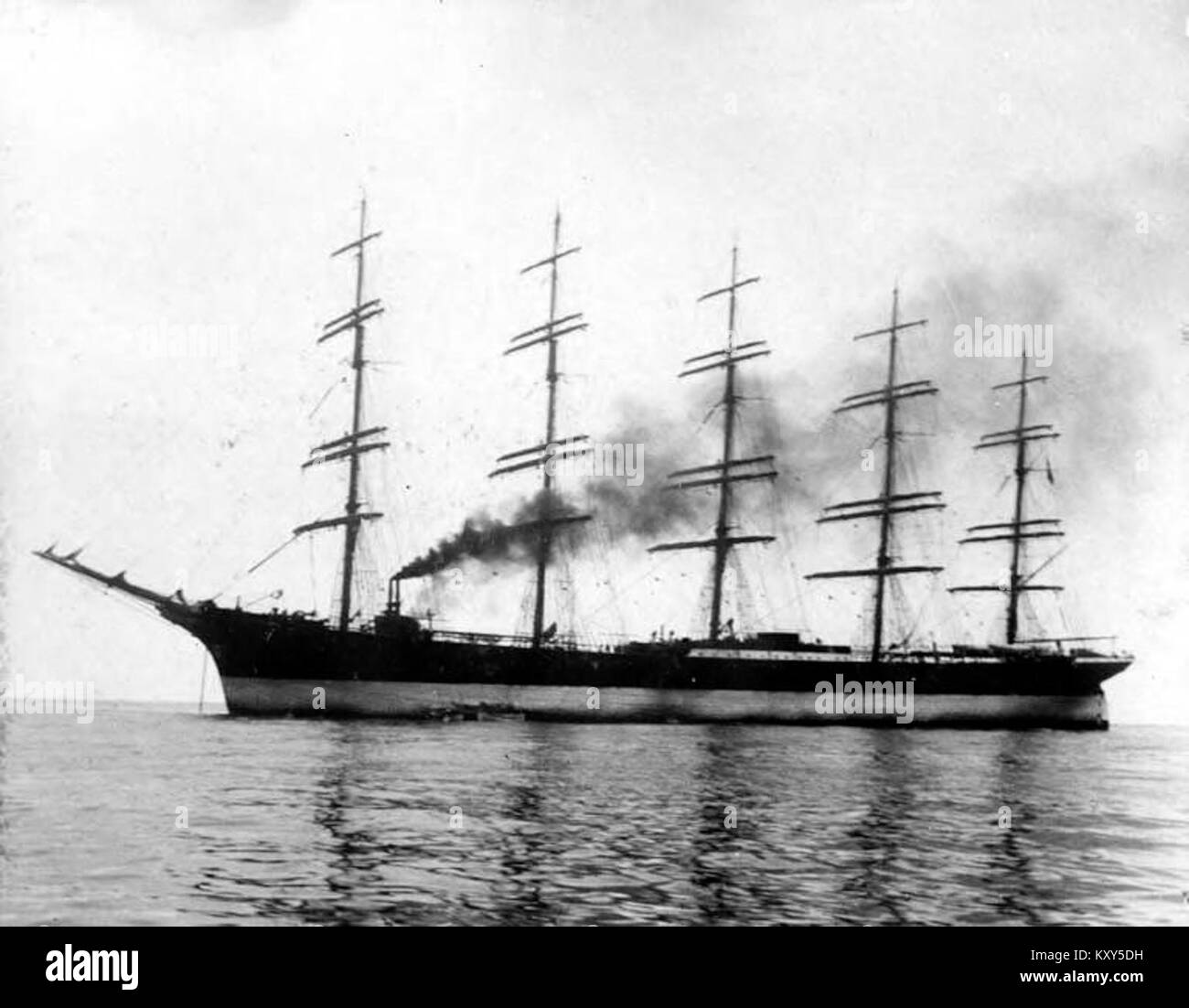 A photograph of the German four-masted sailing vessel *PREUSSEN ...