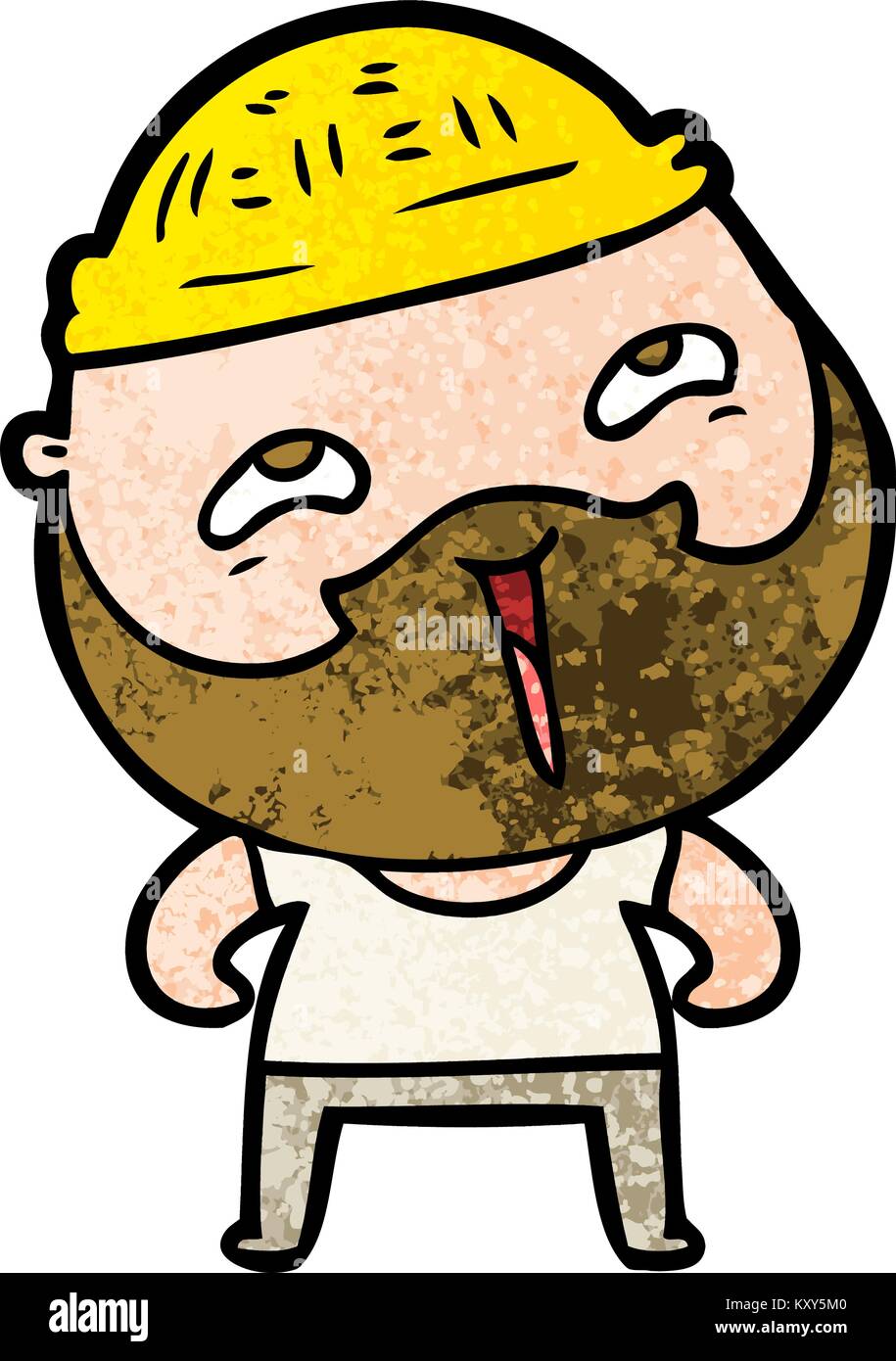 cartoon happy bearded man Stock Vector Image & Art - Alamy