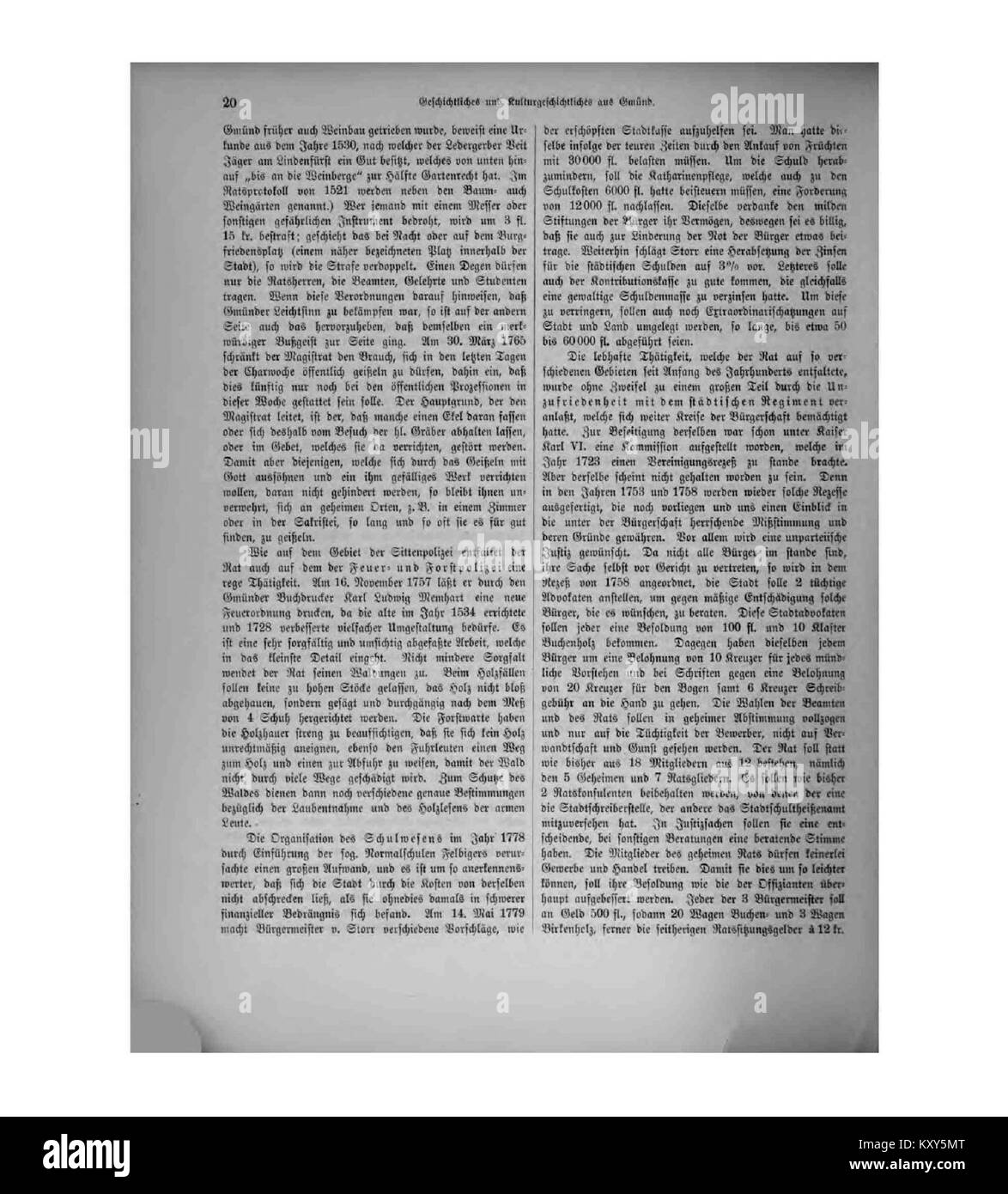A historical account of events from the 20th century in Gmünd, Germany ...