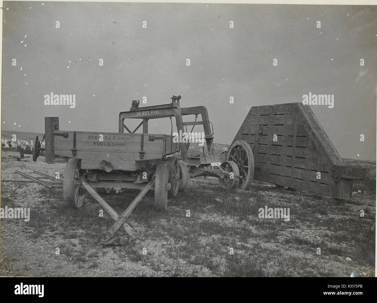 This image depicts the gun bed system used during World War I in the ...