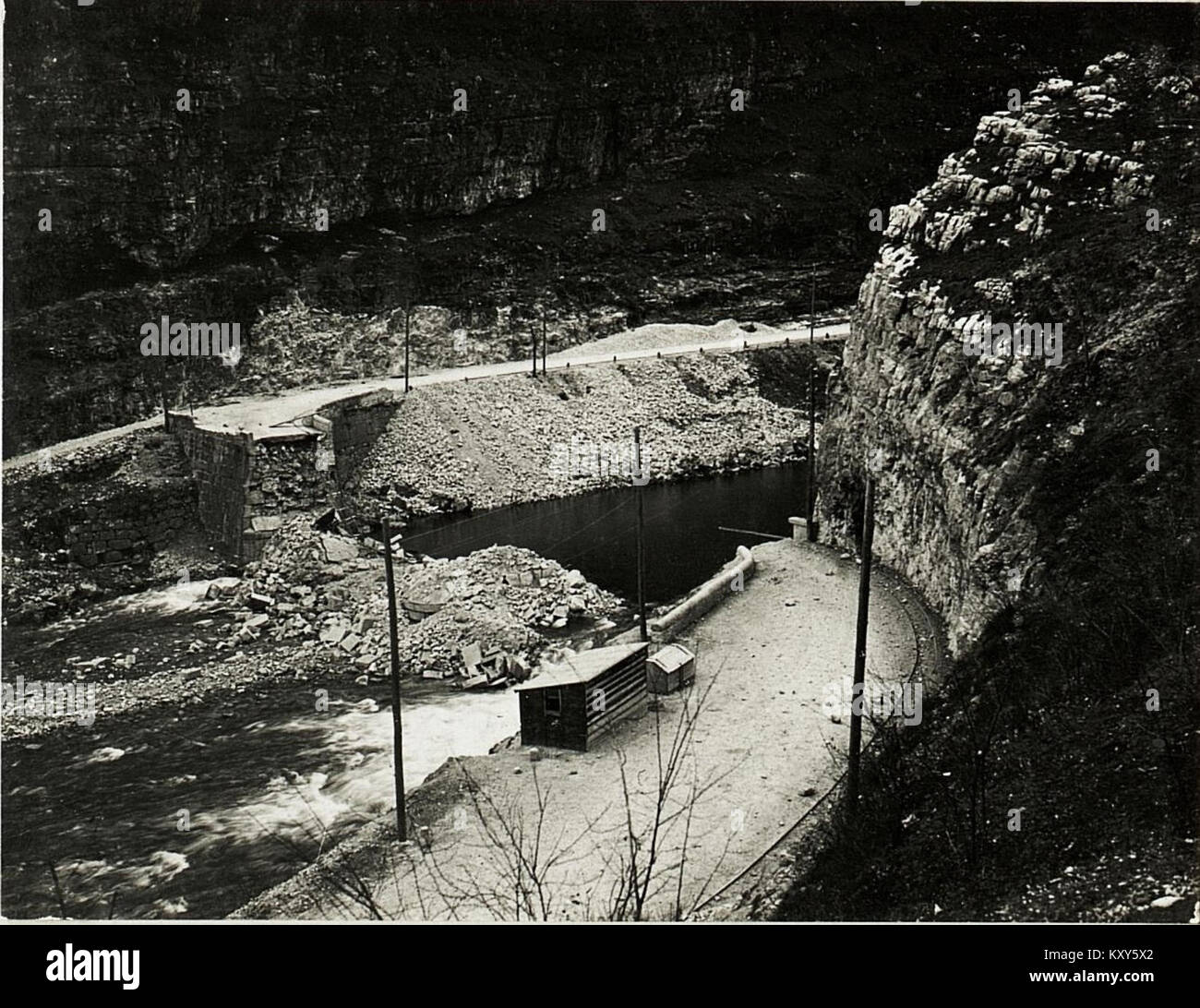 The image shows the exploded bridge near Muda, illustrating the ...
