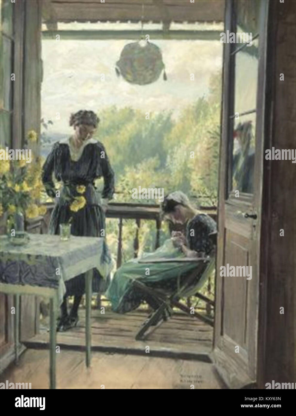 This title refers to a casual conversation held on a balcony, likely ...