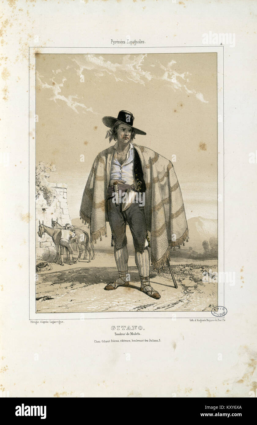 Gitano, Tondeur de Mulets (Pyrénées espagnoles) - Fonds Ancely ...