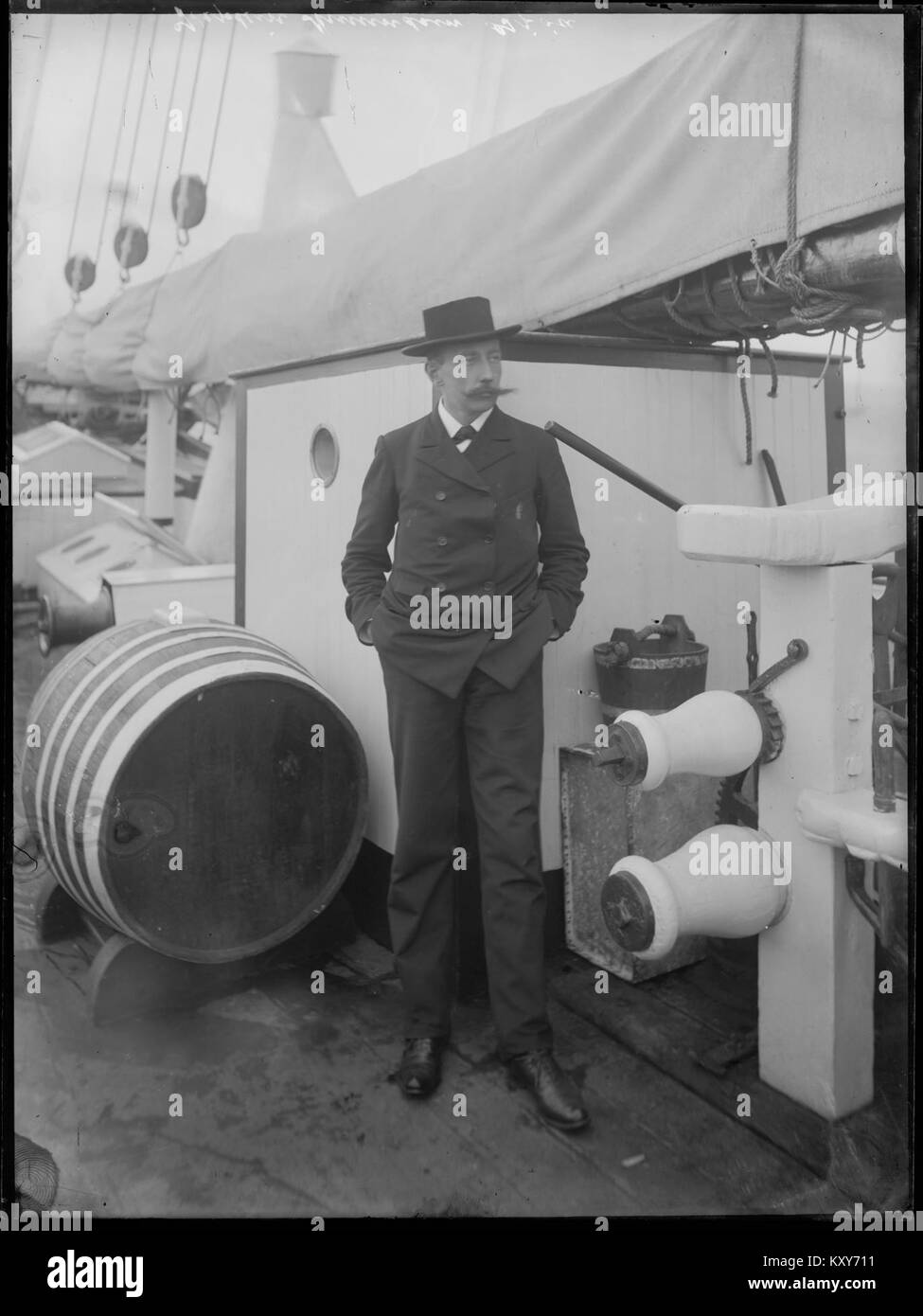 Photograph of the polar exploration vessel Gjøa, used by Roald Amundsen ...