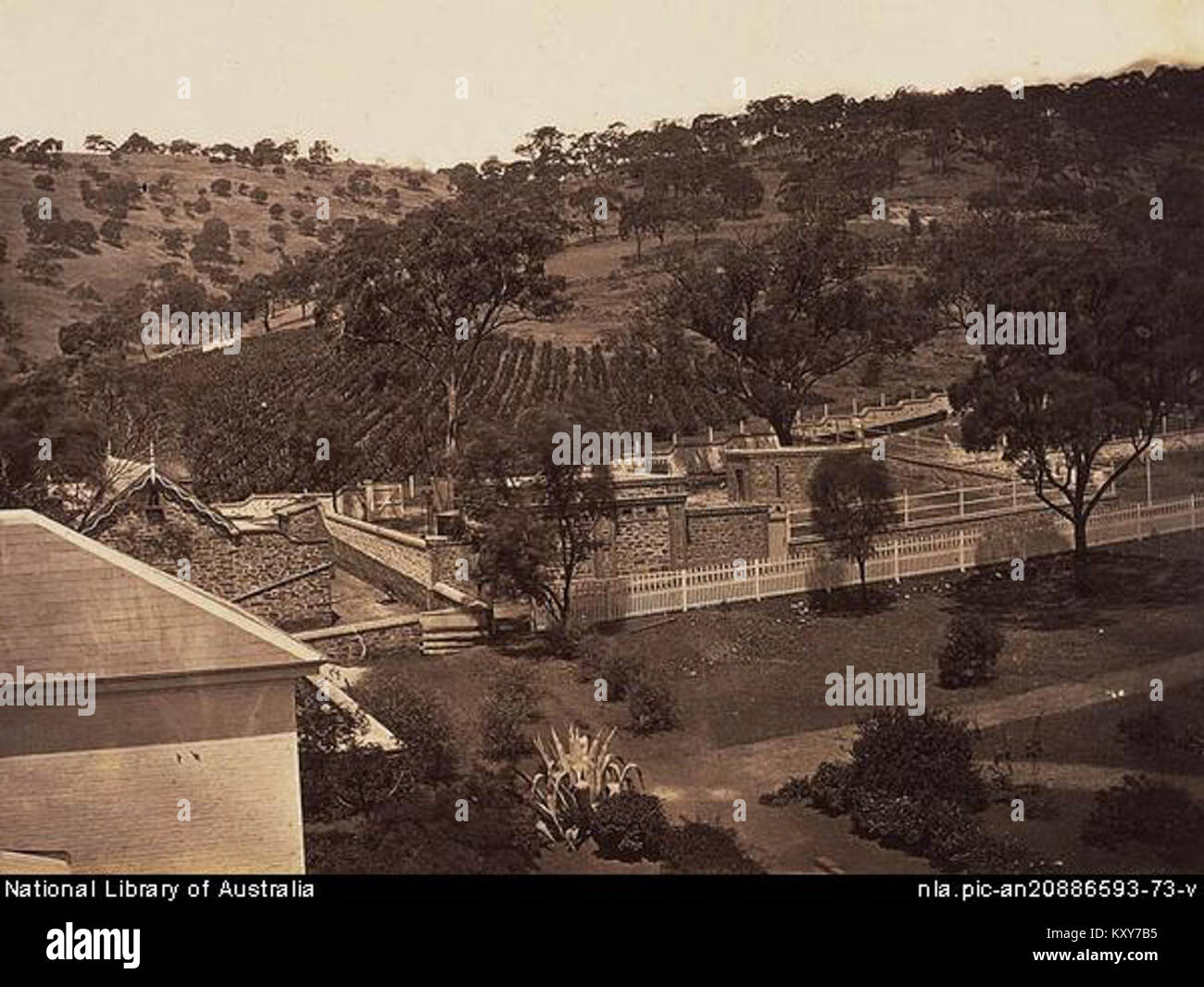 This photograph from 1869 captures the scenic Glen Osmond area in ...