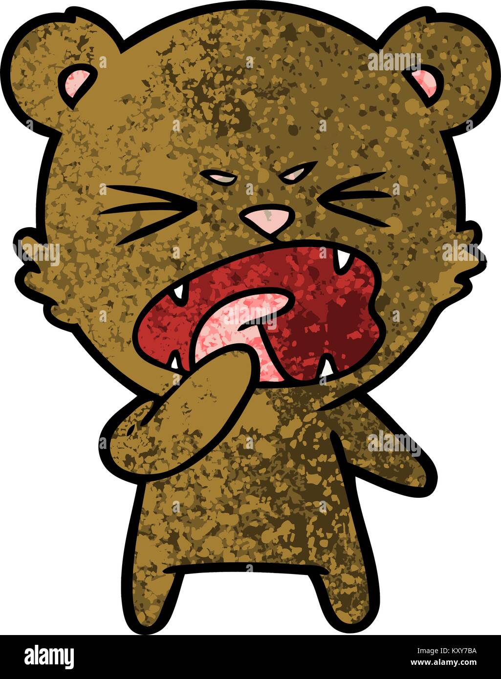 angry cartoon bear shouting Stock Vector Image & Art - Alamy