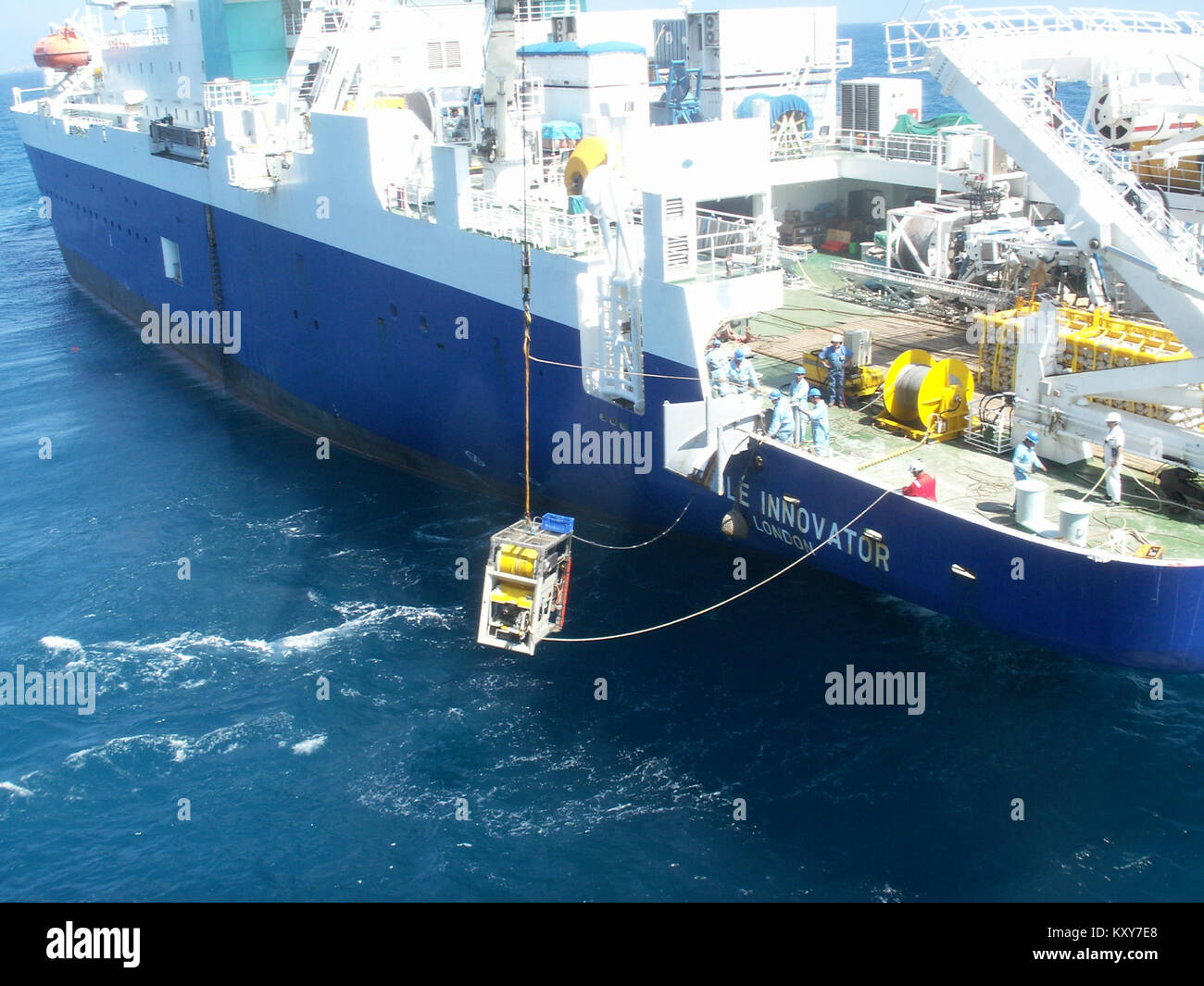Global Marine's 'Cable Innovator' is a cable-laying vessel equipped ...