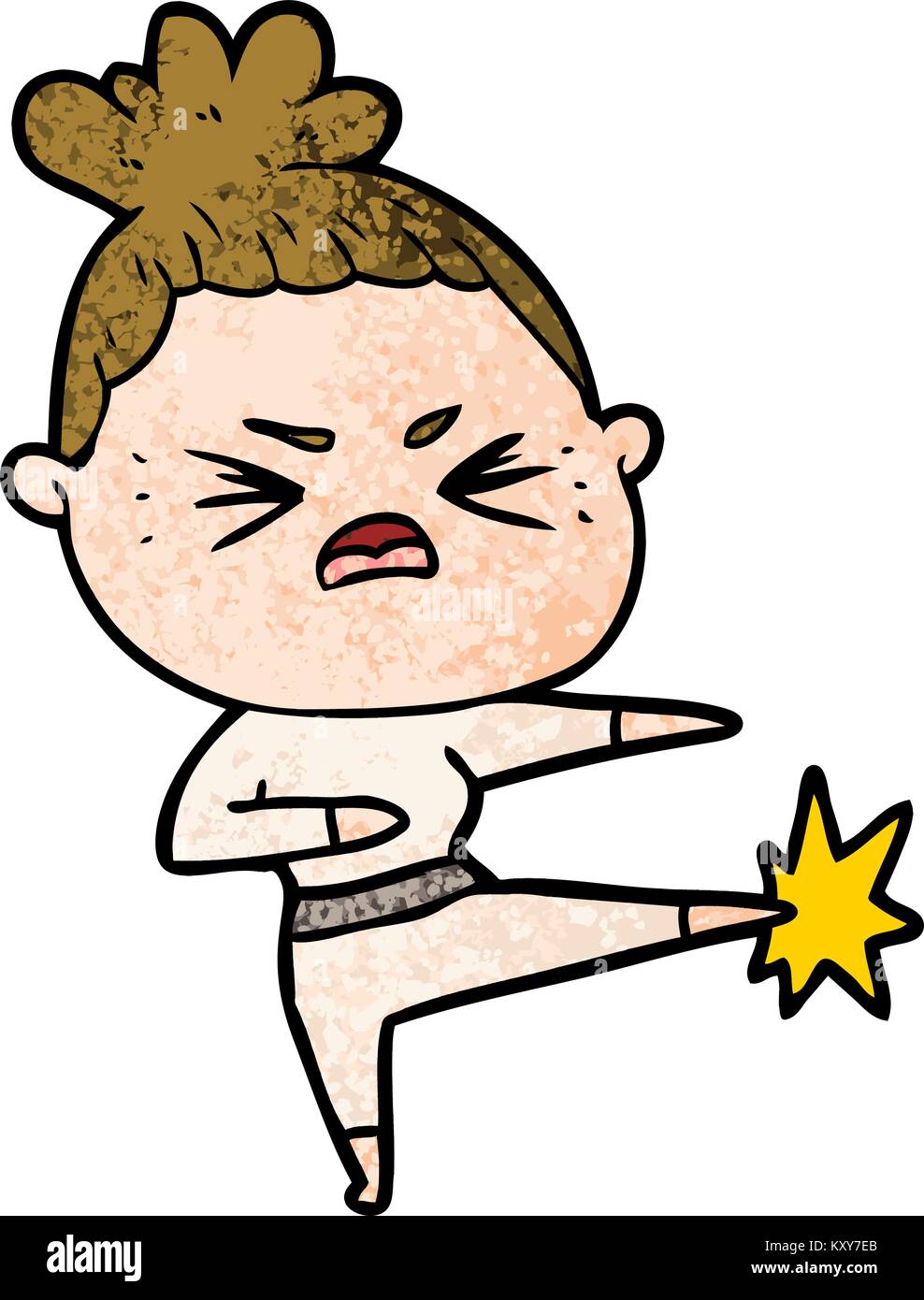 cartoon angry woman Stock Vector Image & Art - Alamy