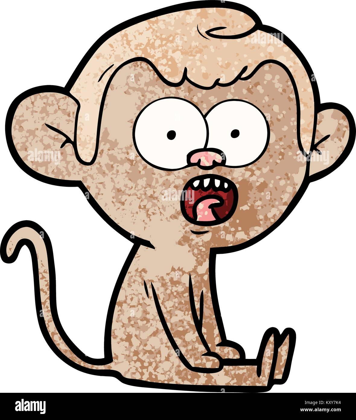 cartoon shocked monkey Stock Vector Image & Art - Alamy
