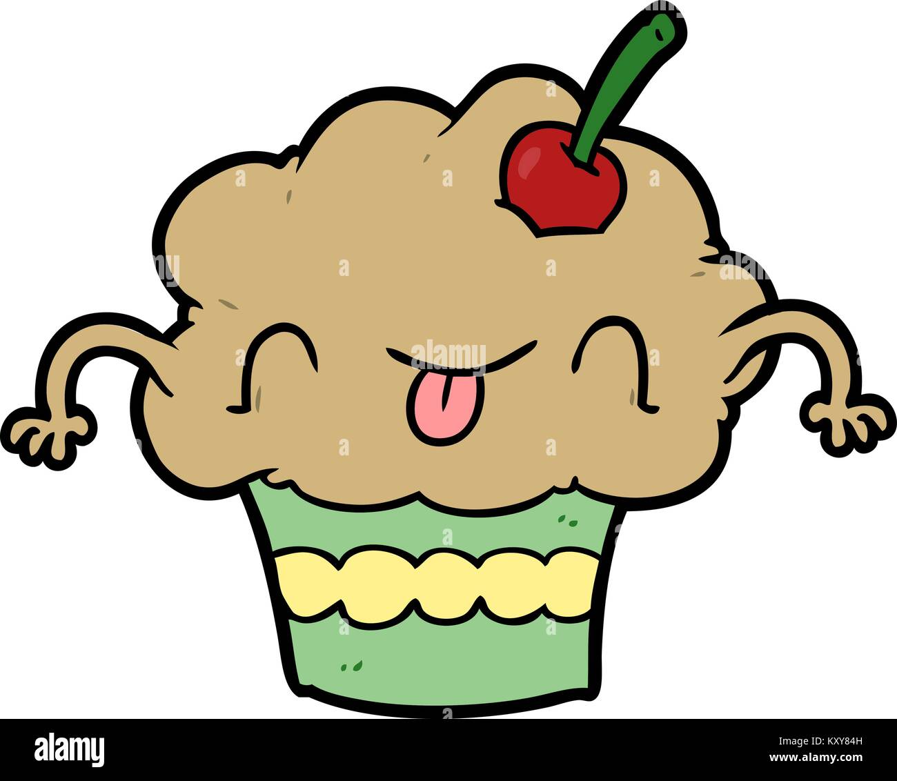 funny cartoon cupcake Stock Vector Image & Art - Alamy