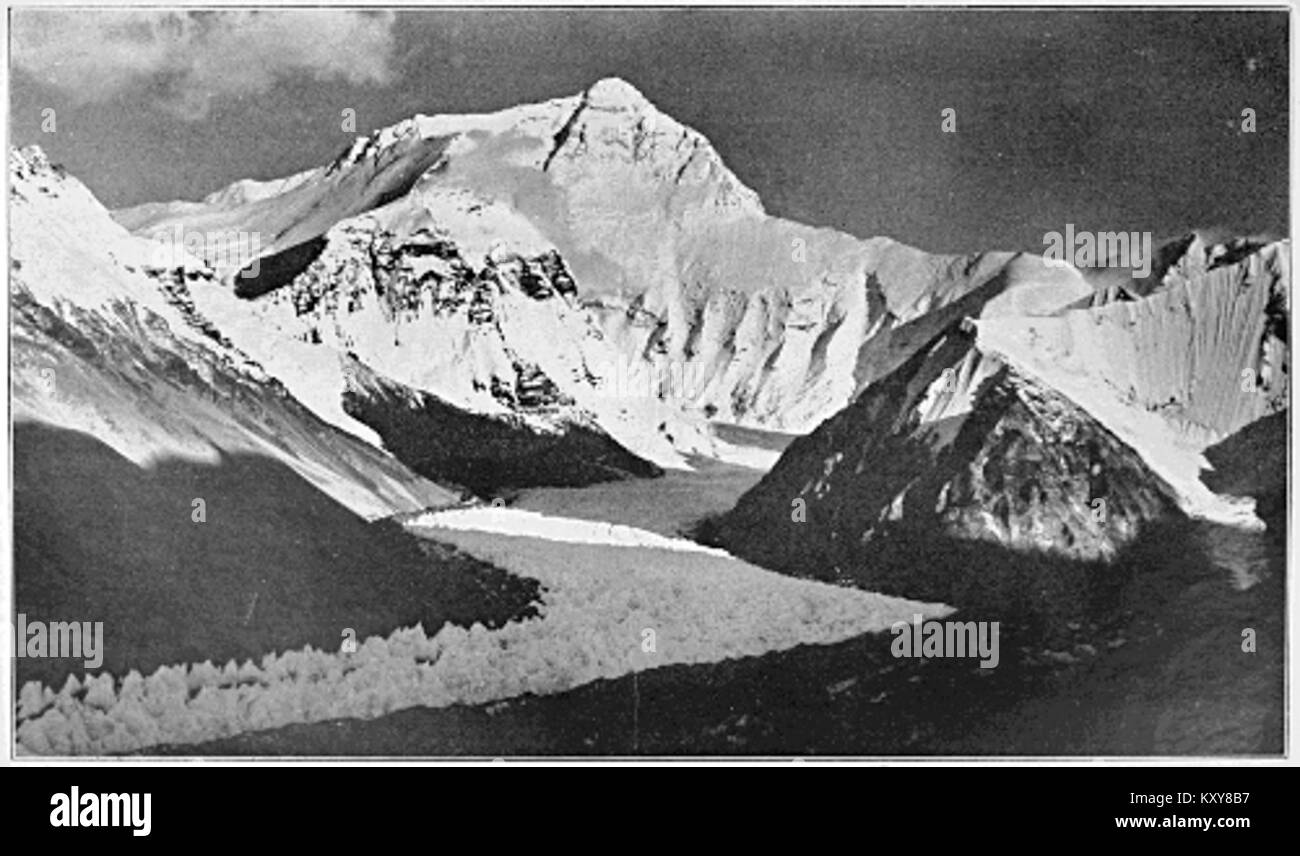 Everest from Rongbuk valley, 1921 Stock Photo - Alamy