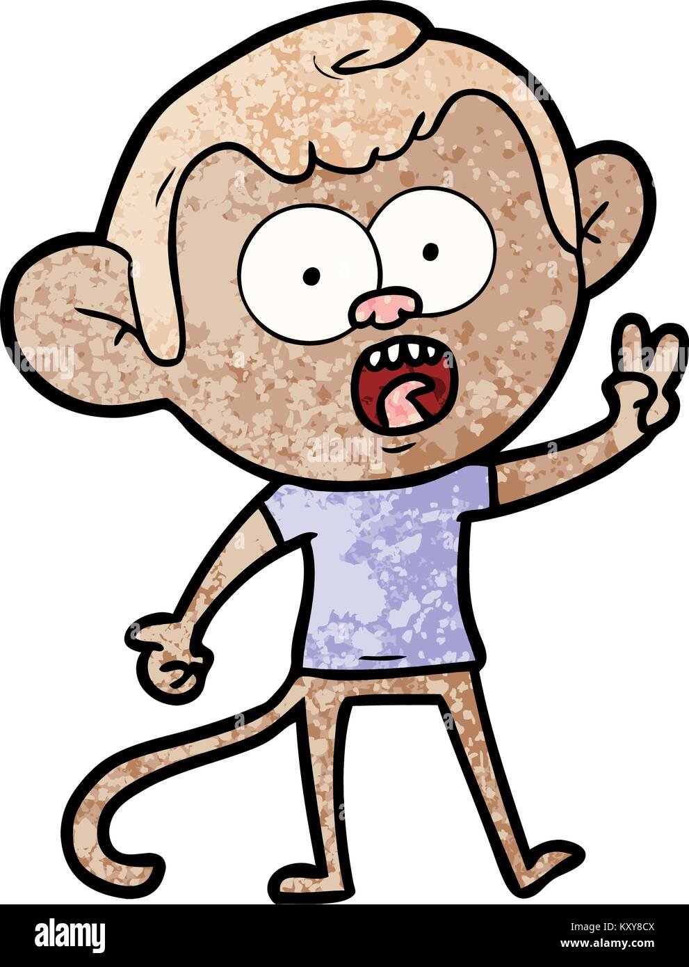 cartoon shocked monkey Stock Vector Image & Art - Alamy