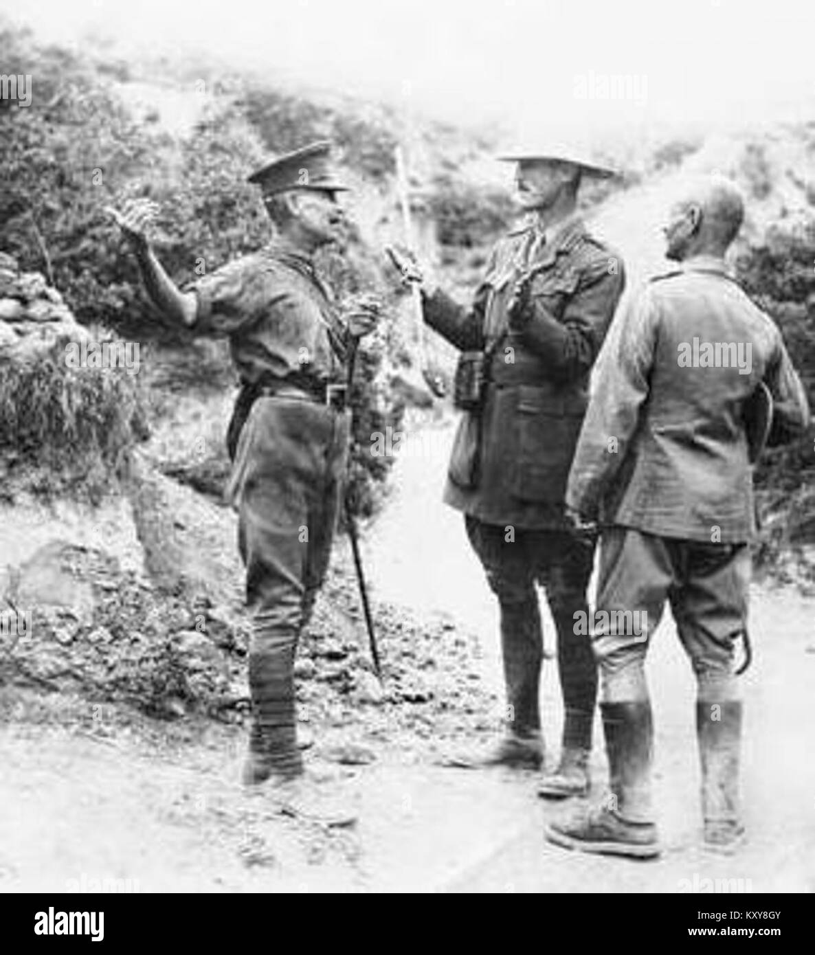 Photograph from 1915 depicting General Alexander Godley, a British Army ...