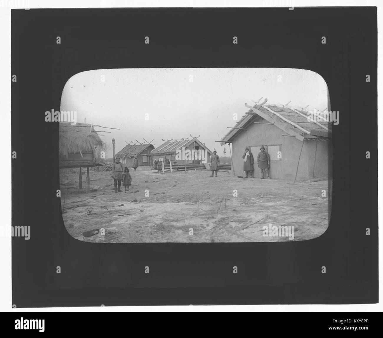 Goldi Village, located along the Amur River north of Khabarovsk, Russia ...