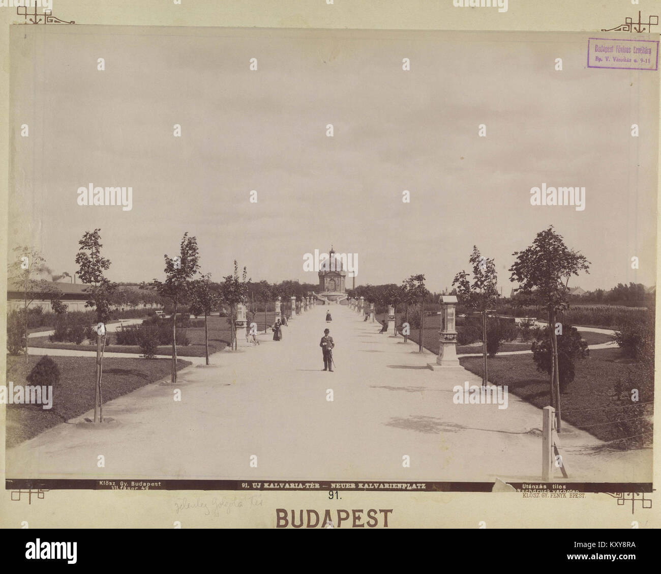 A historical photograph from 1897 depicting the Stations of the Cross ...
