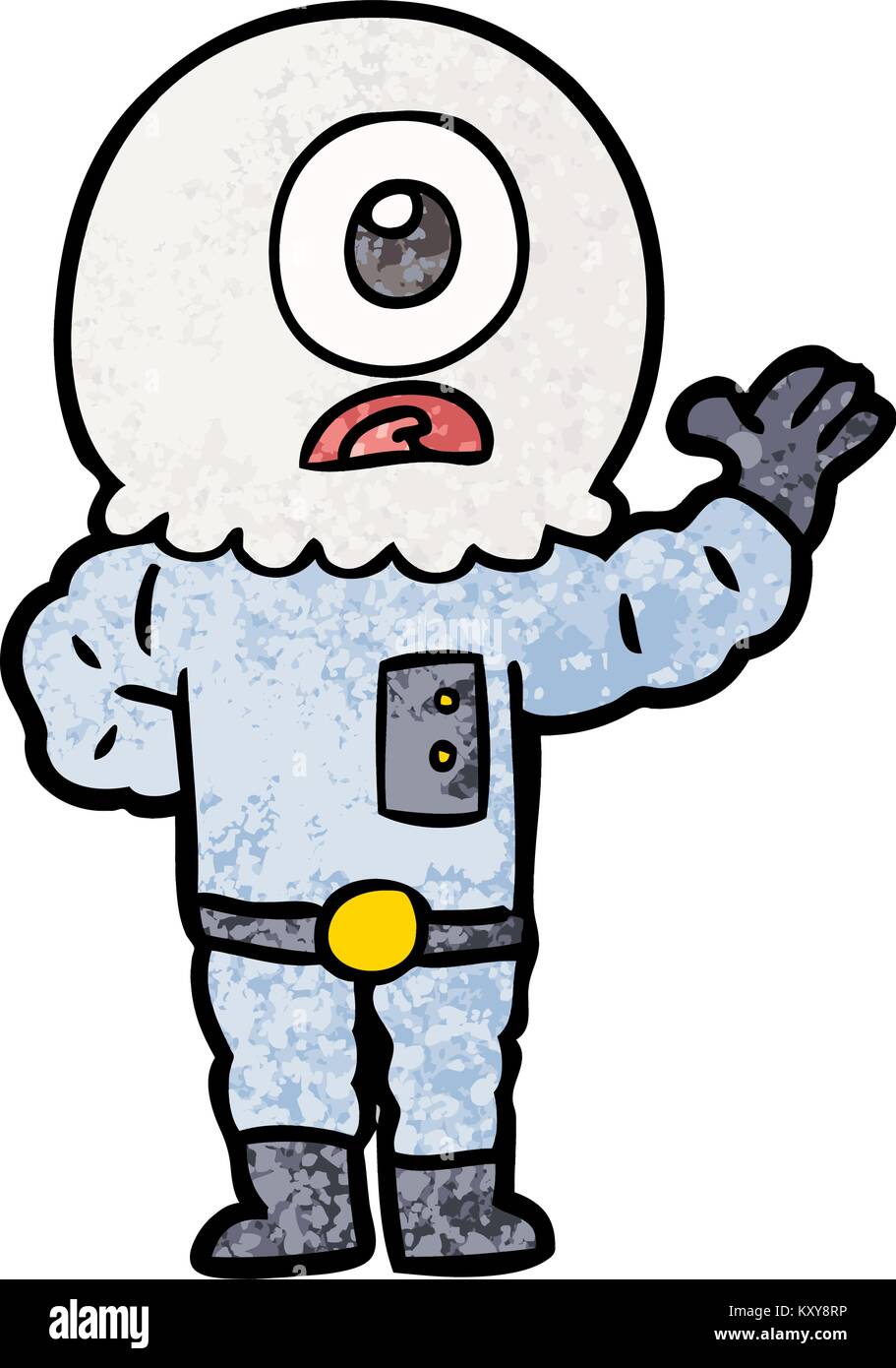 cartoon cyclops alien spaceman Stock Vector Image & Art - Alamy