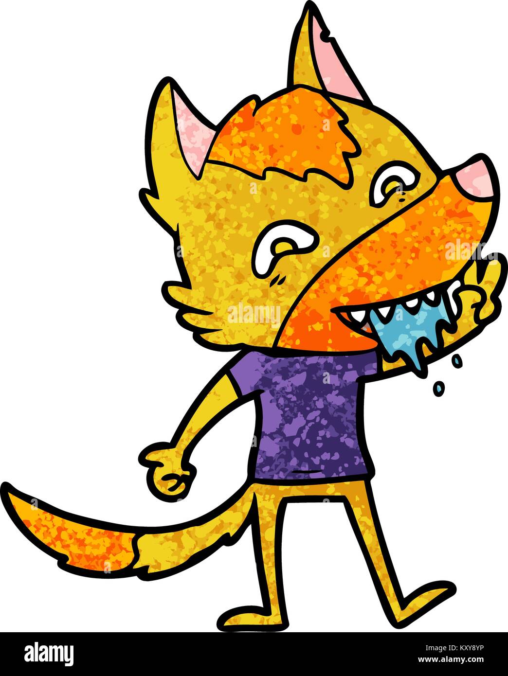 hungry fox cartoon character Stock Vector Image & Art - Alamy
