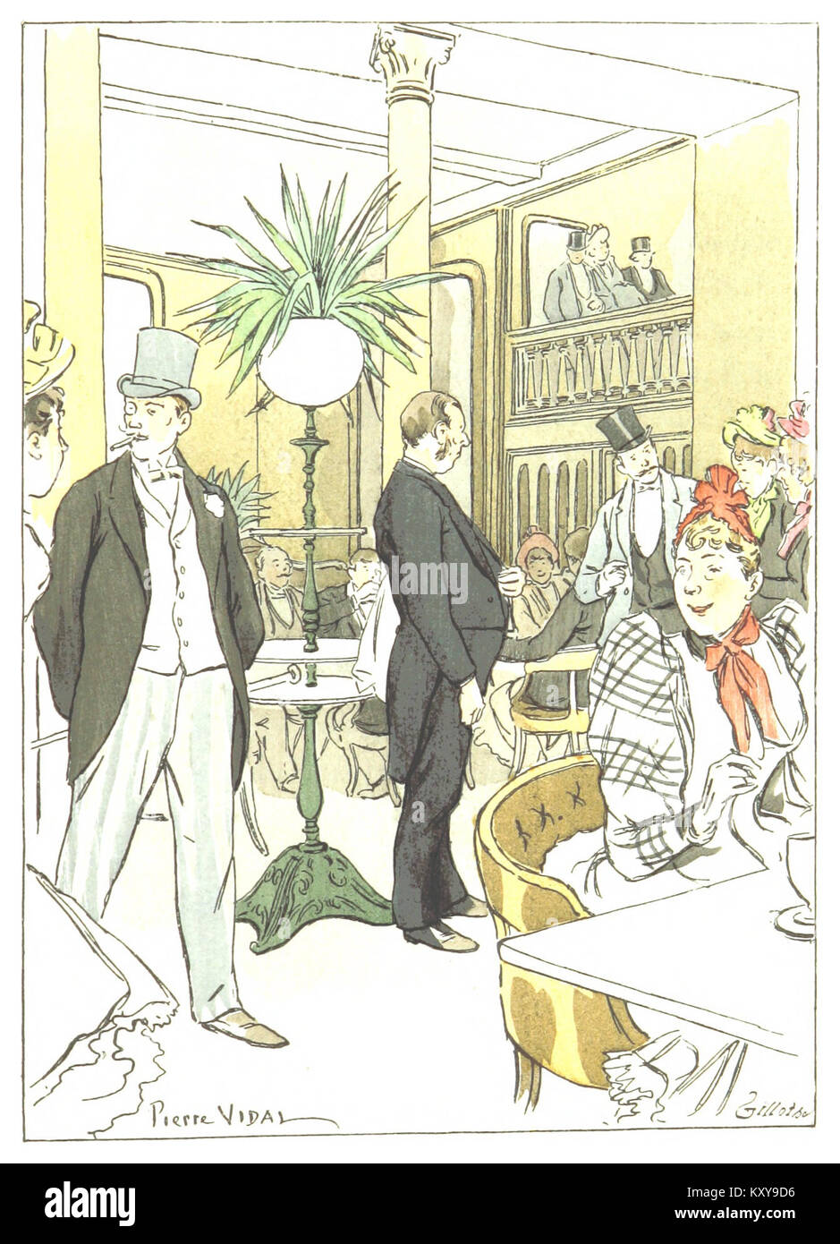 'Au Café Américain' by GOUDEAU & VIDAL is a piece of art depicting a ...