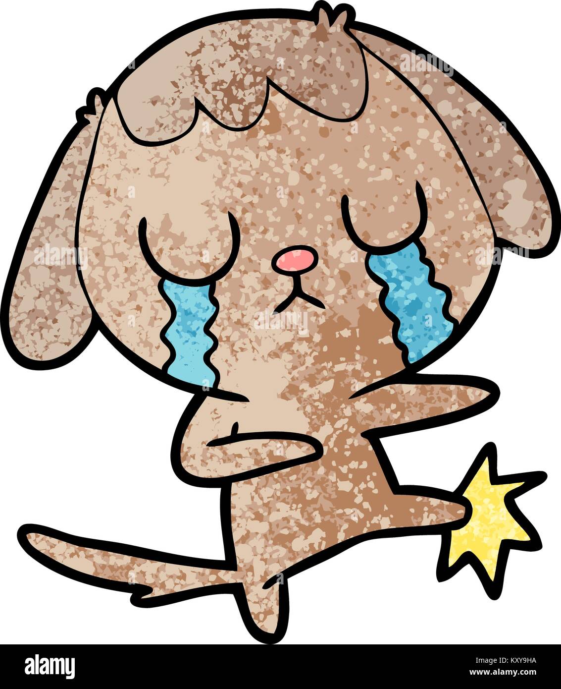cute cartoon dog crying Stock Vector Image & Art - Alamy