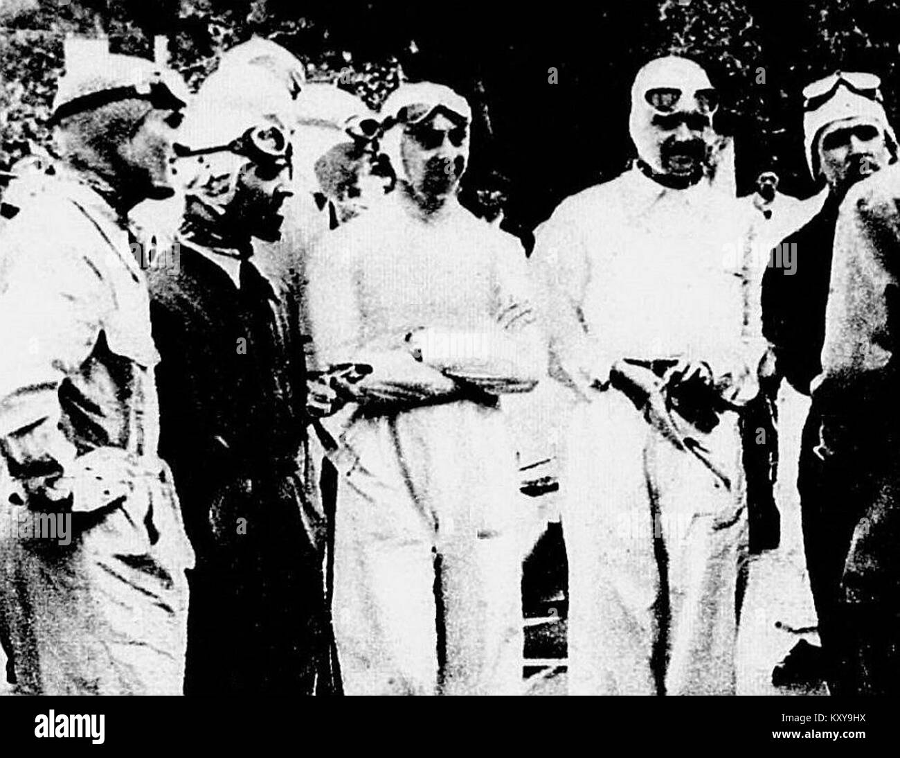 This 1935 Monaco Grand Prix photograph shows drivers Chiron, Nuvolari ...