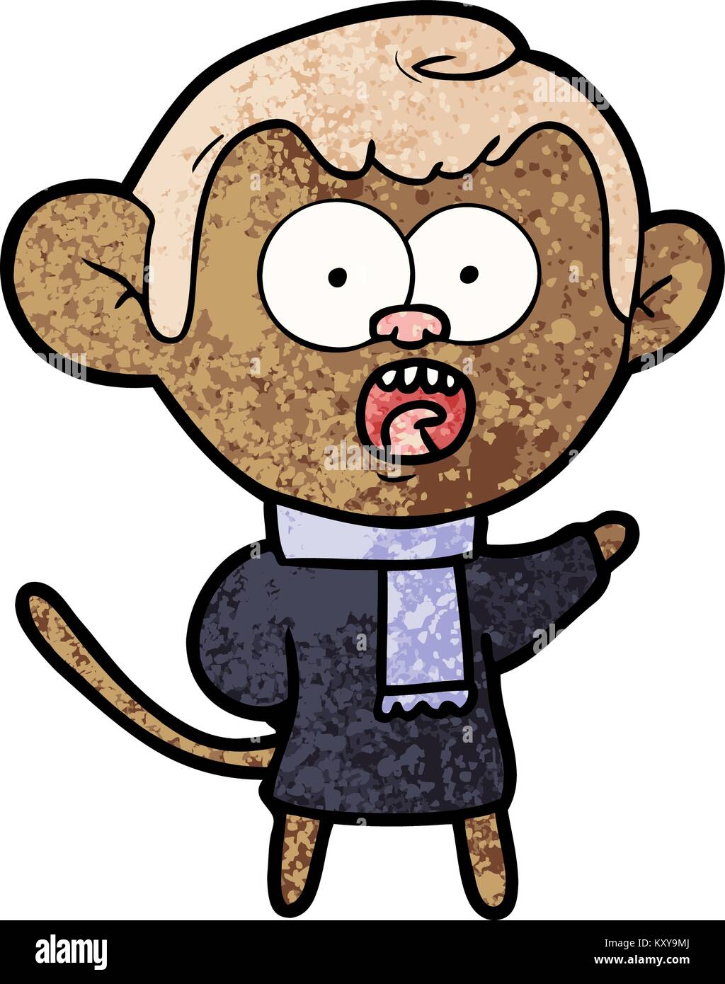 cartoon shocked monkey Stock Vector Image & Art - Alamy