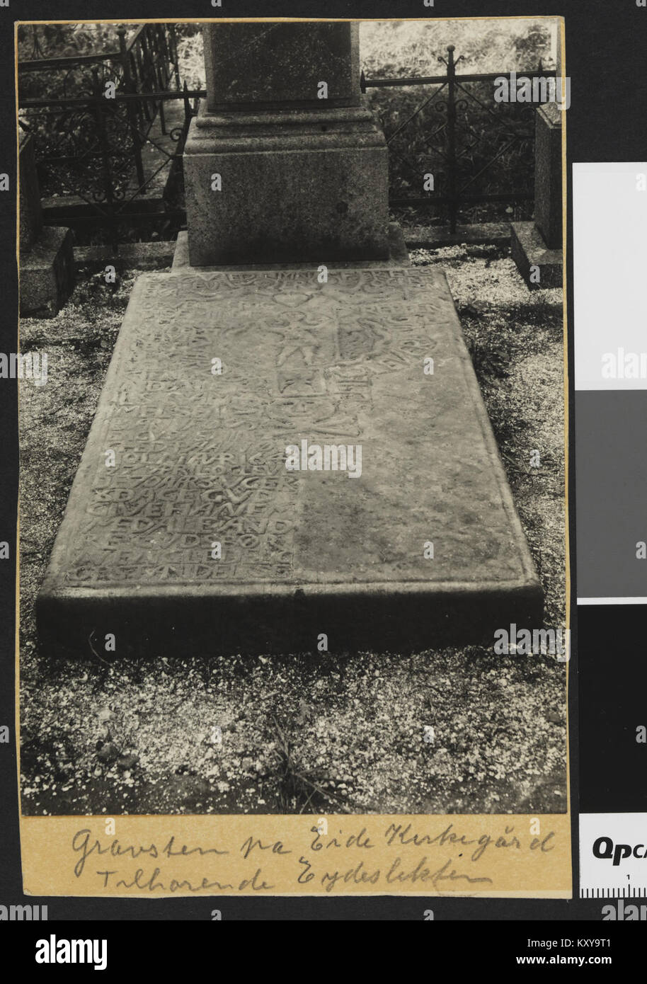 A photograph of a gravestone at Eide Cemetery, belonging to the Eyde ...
