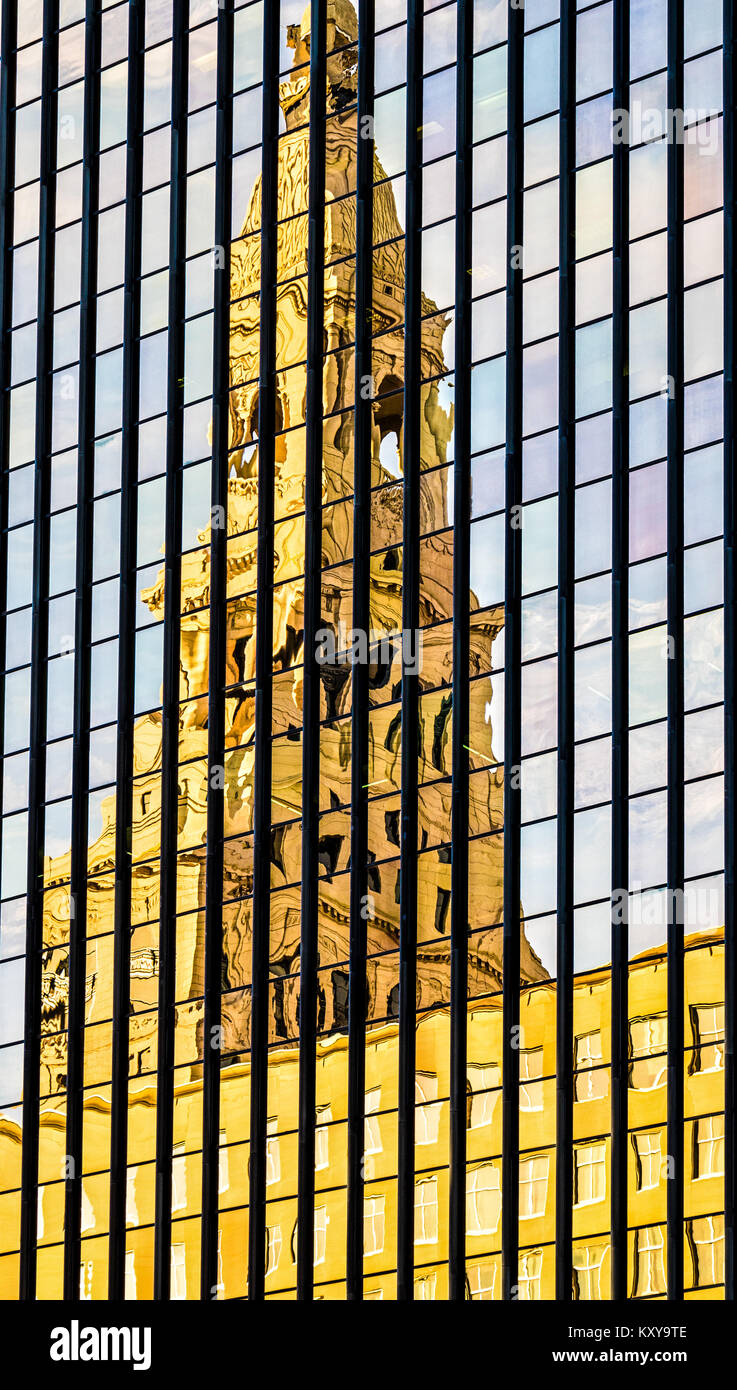 Late Afternoon Reflection of the Old Travelers Insurance Building in ...