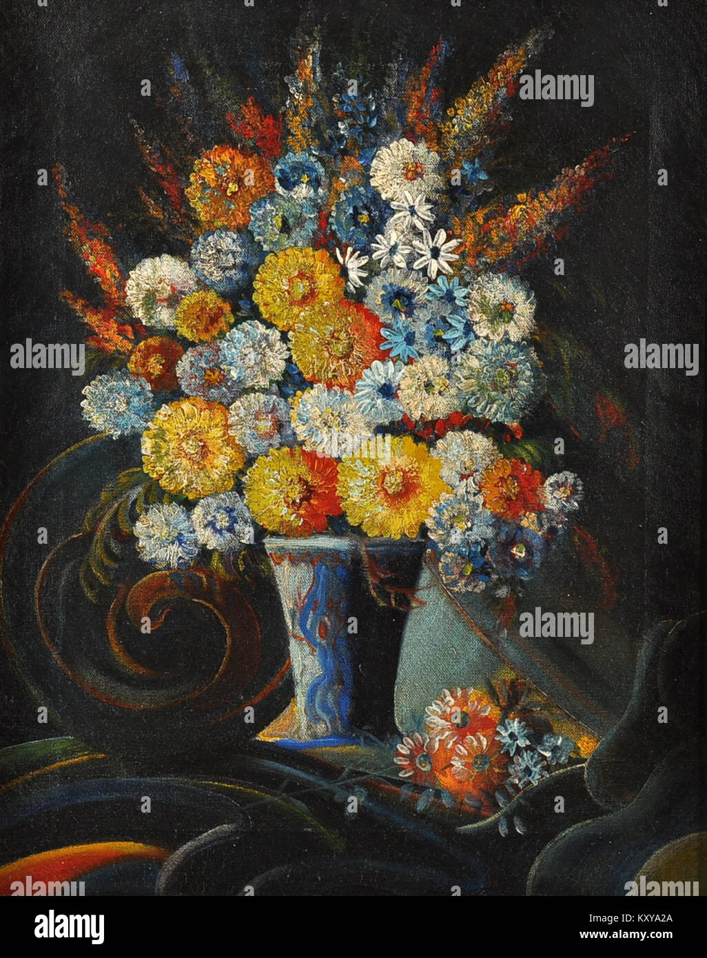 A work by Gregor Perusek titled 'Roze v vazi', featuring a depiction of ...