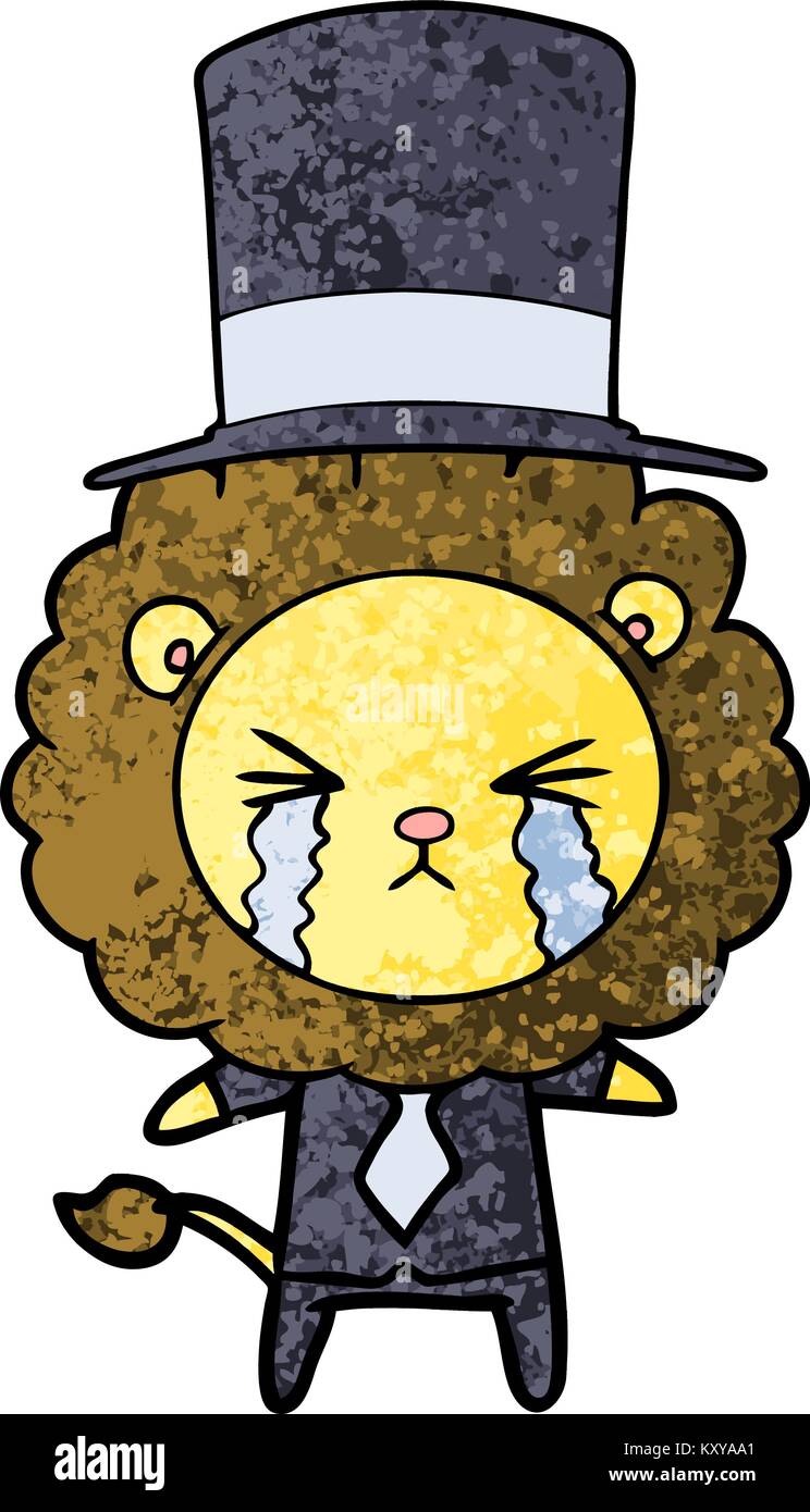 cartoon crying lion wearing shirt and tie Stock Vector Image & Art - Alamy