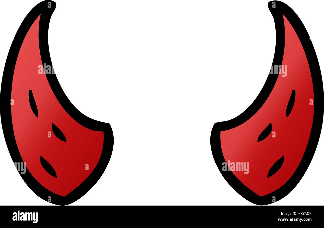 cartoon devil horns Stock Vector Image & Art - Alamy