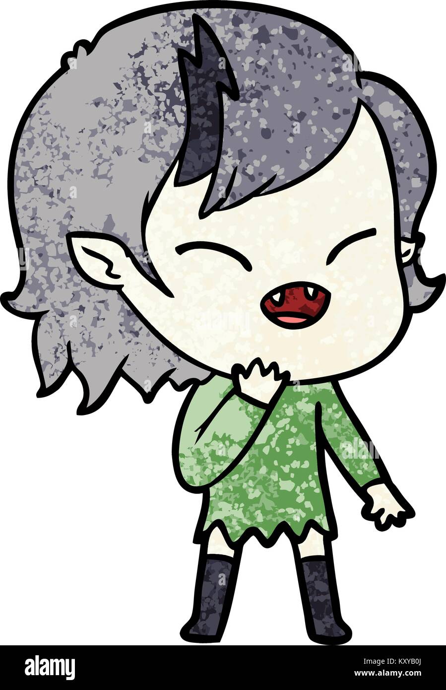 cartoon laughing vampire girl Stock Vector Image & Art - Alamy