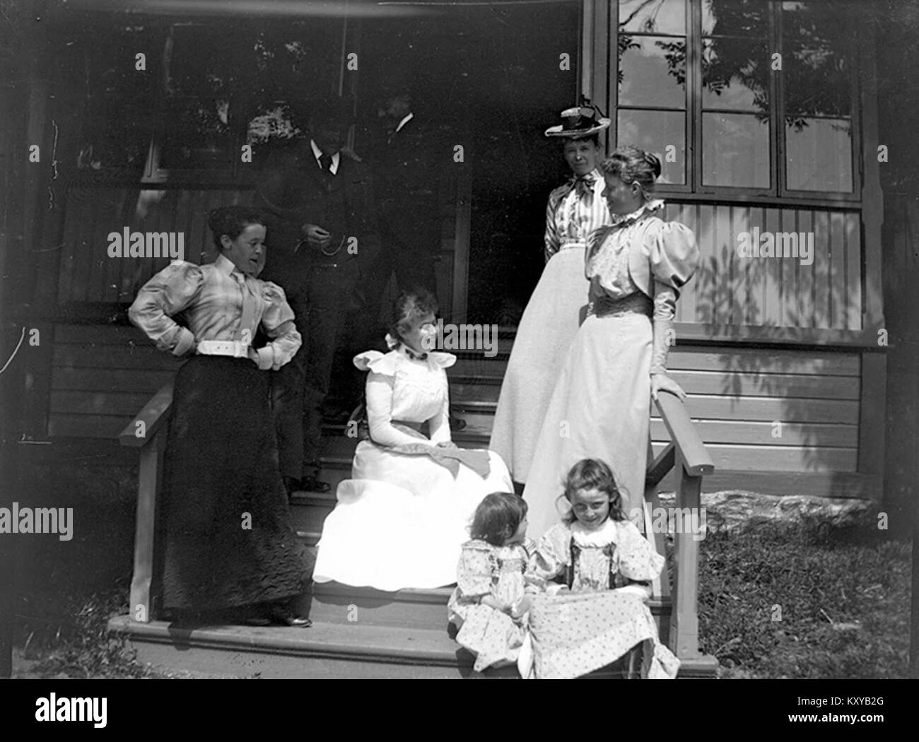 Photograph of a veranda Black and White Stock Photos & Images - Alamy