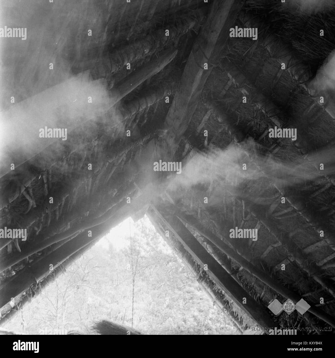 Man working in barn Black and White Stock Photos & Images - Alamy