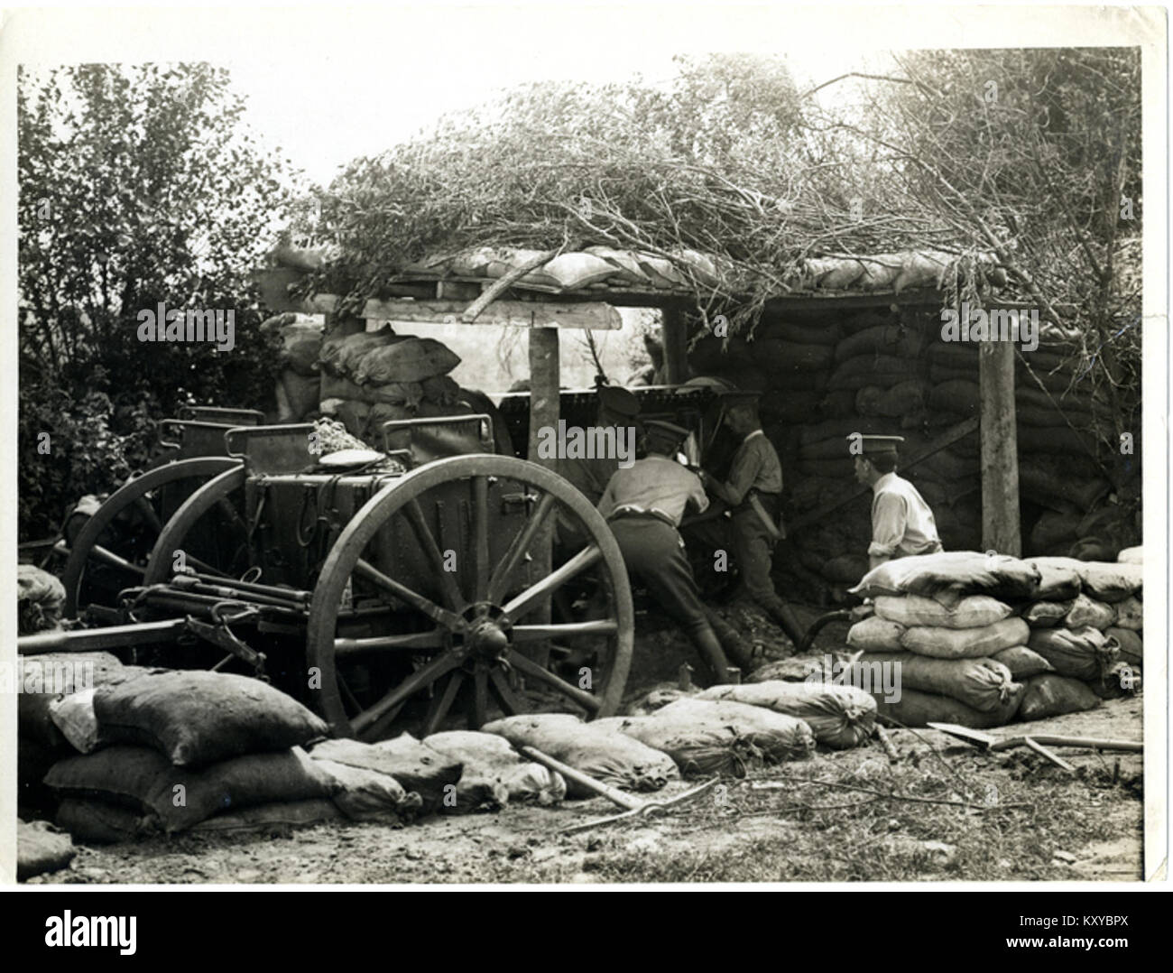 Archival photo of german artillery on position hi-res stock photography ...