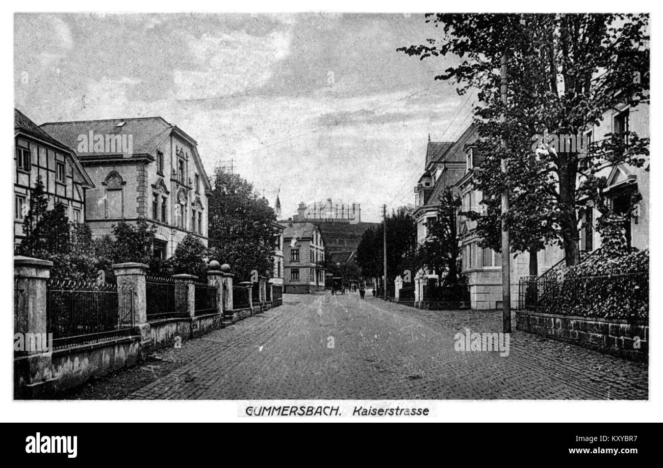This historical image from around 1913 shows Kaiserstraße in ...