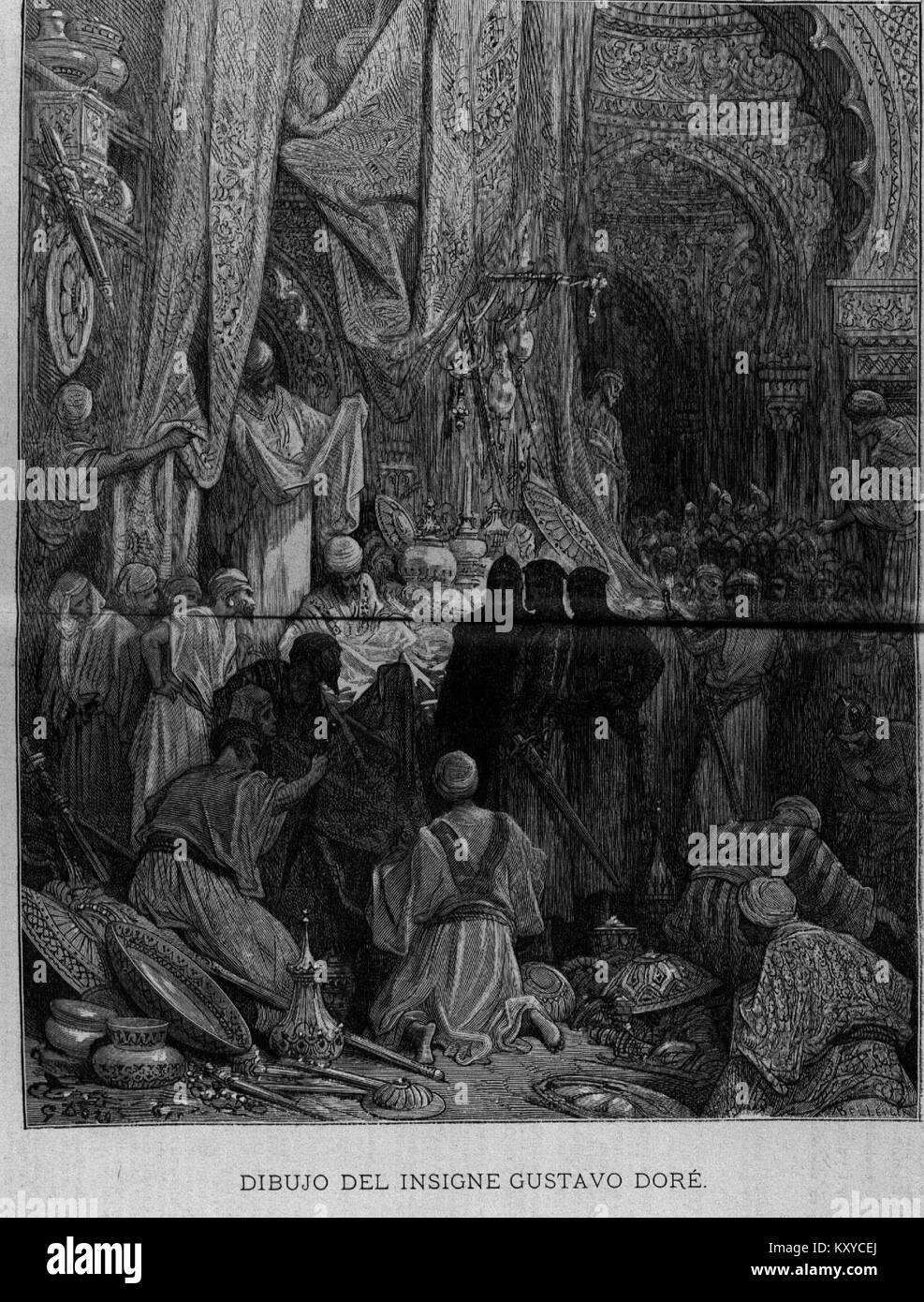 Engraving number 119 by Gustave Doré, representative of his intricate ...