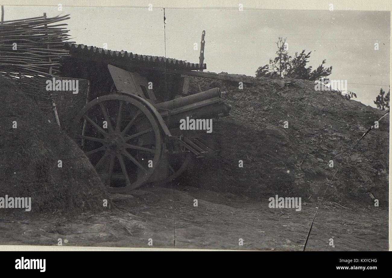This image depicts well-constructed artillery positions, equipped with ...