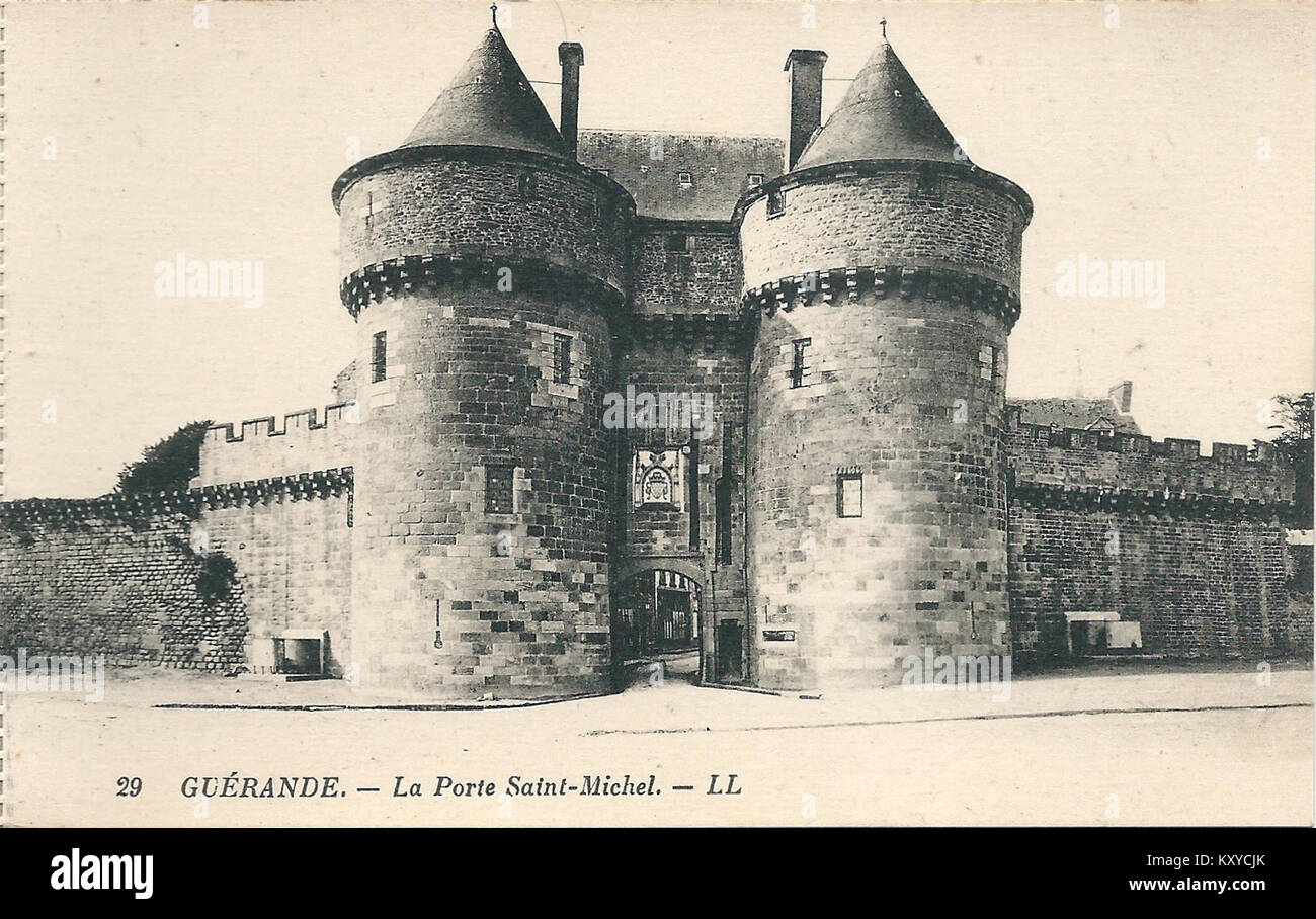 The Porte Saint-Michel in Guérande, France, is an iconic medieval city ...