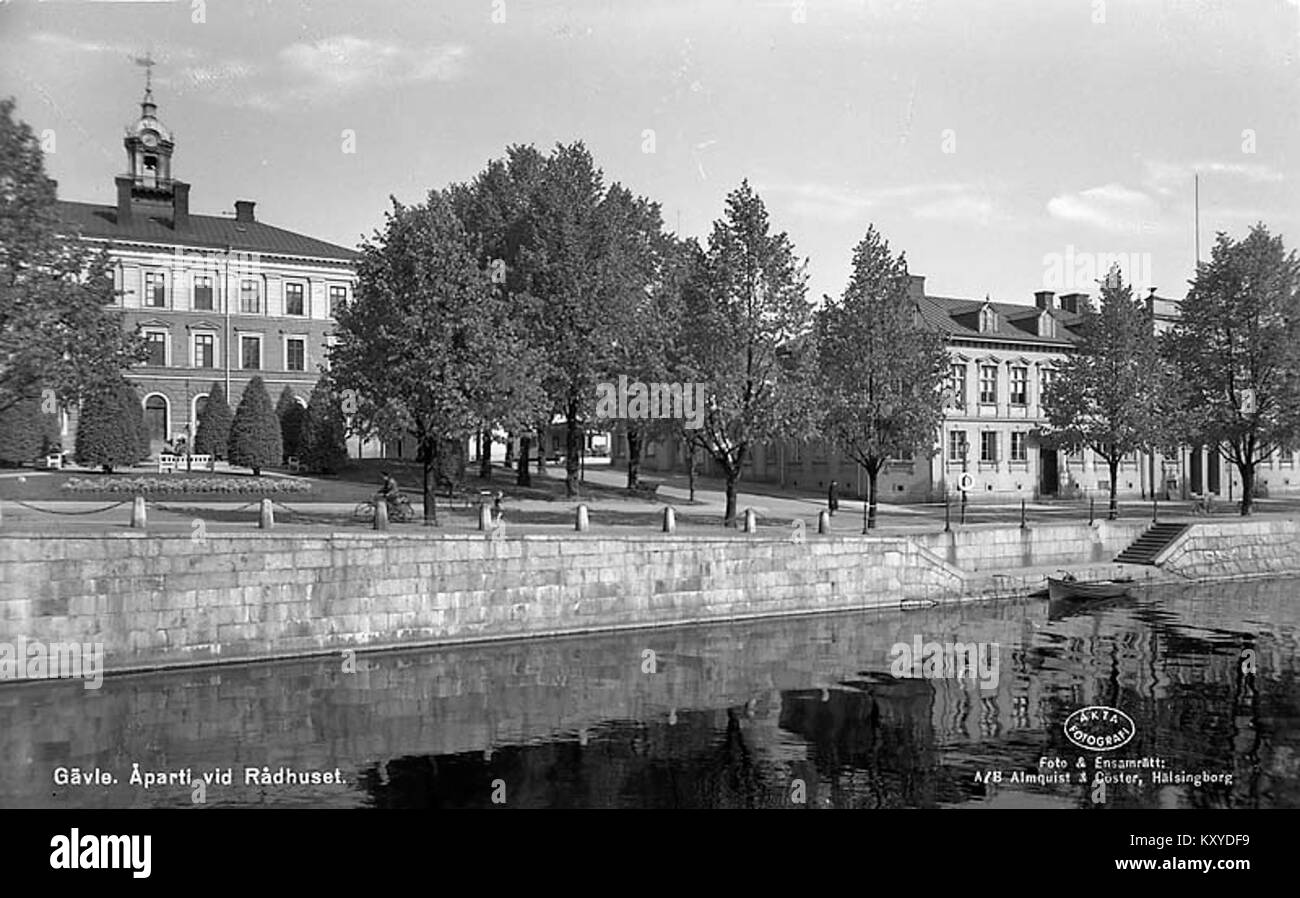 Historical photograph of Gävle, Sweden, depicting the city’s urban and ...
