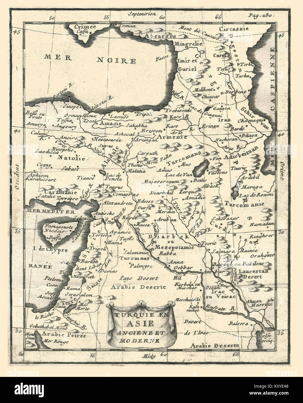 This historical map titled Géographie Buffier – Carte de la Turquie d ...