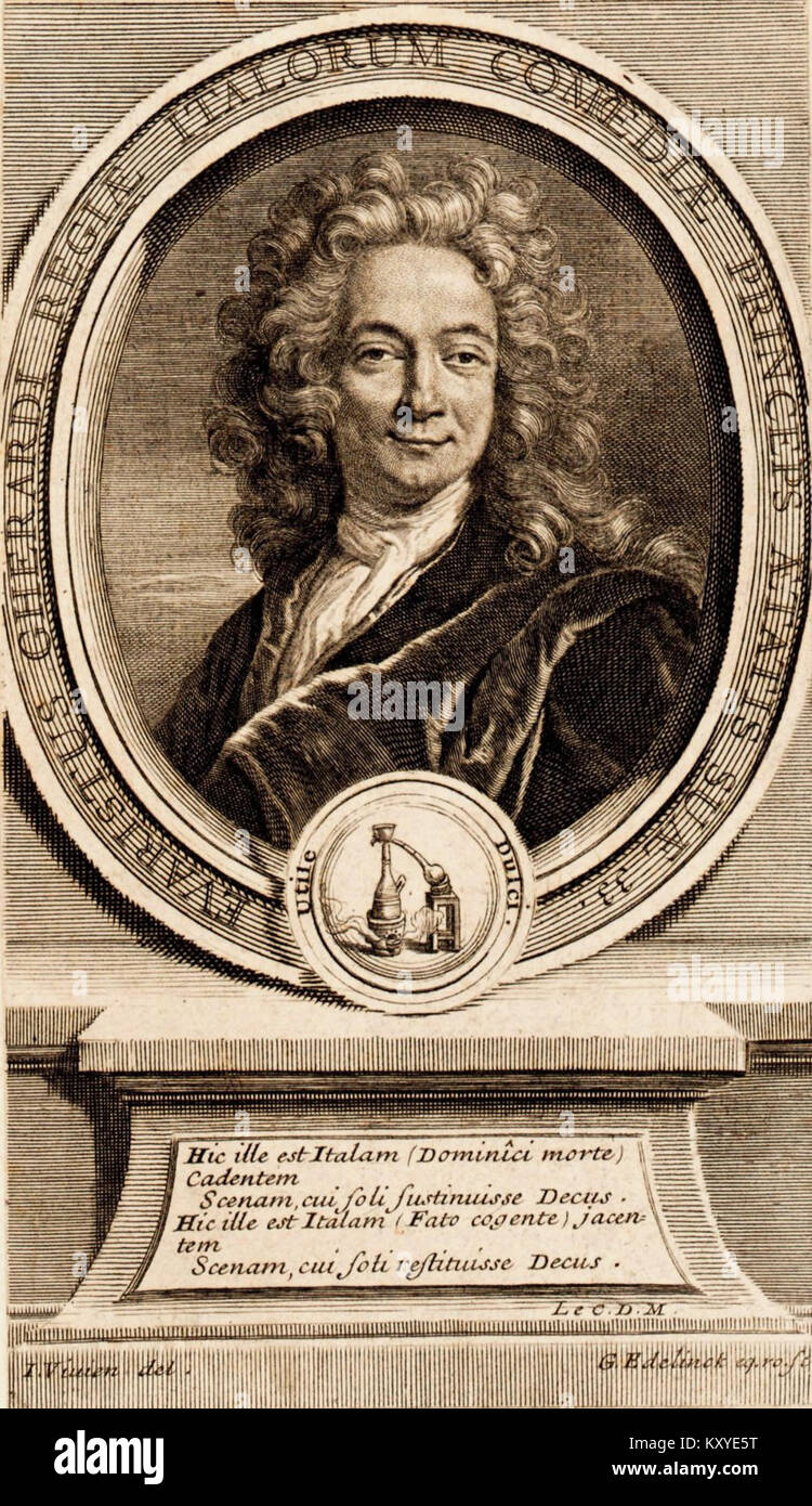 Gérard Edelinck, a 17th-century engraver, produced a portrait of ...