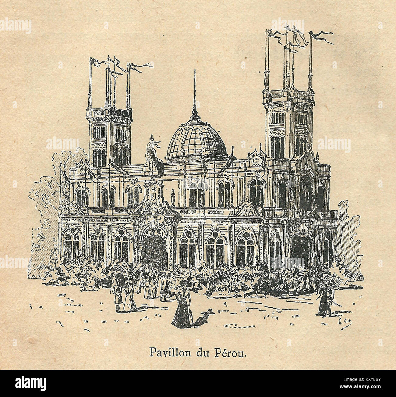 The Peru Pavilion at the 1900 Paris Exposition displayed national art ...