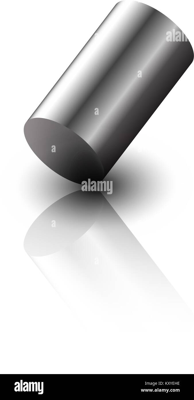 Realistic 3D metal Cylinder. Vector Stock Vector Image & Art - Alamy