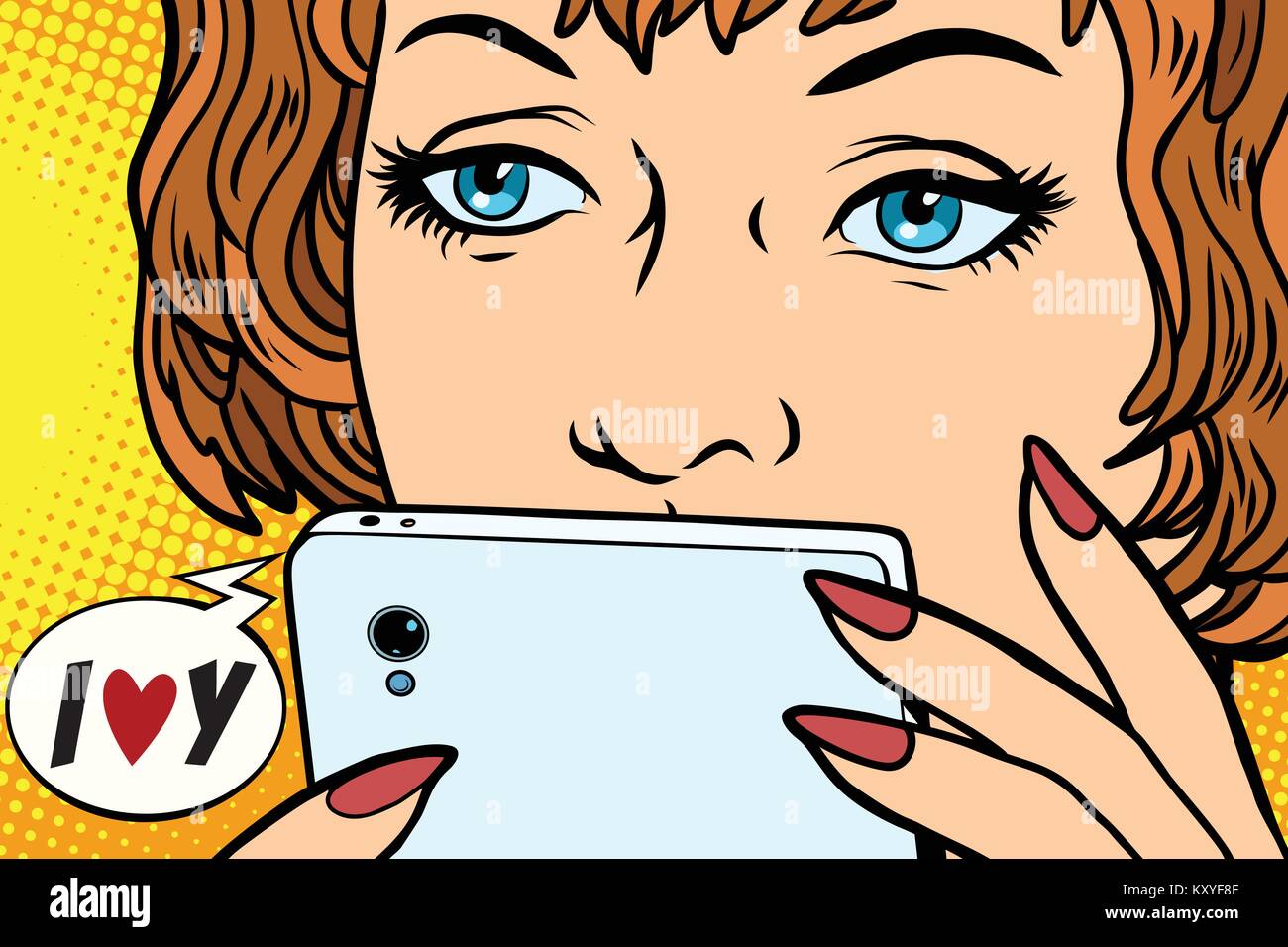 Happiness in communication Stock Vector Images - Alamy