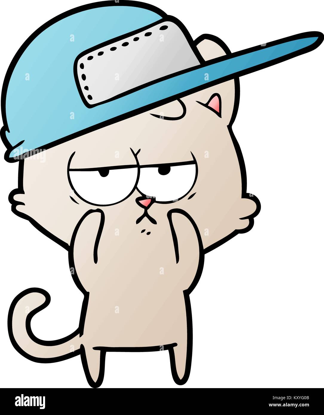 bored cartoon cat Stock Vector Image & Art - Alamy