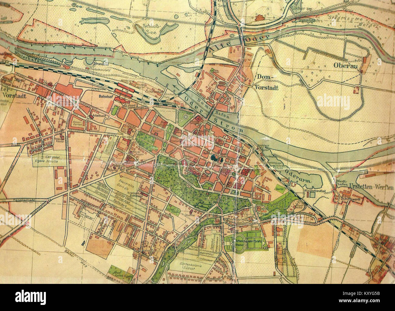 The map of Glogów from the Fotopolska collection showcases the layout ...