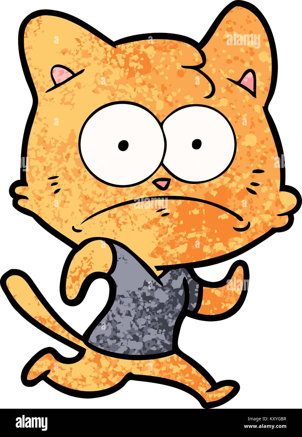 cartoon nervous cat Stock Vector Image & Art - Alamy